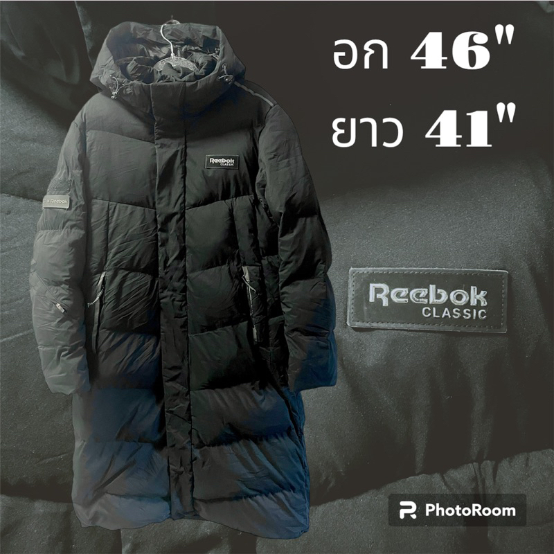 (มือสอง)Reebok long padding jacket size S | Shopee Thailand