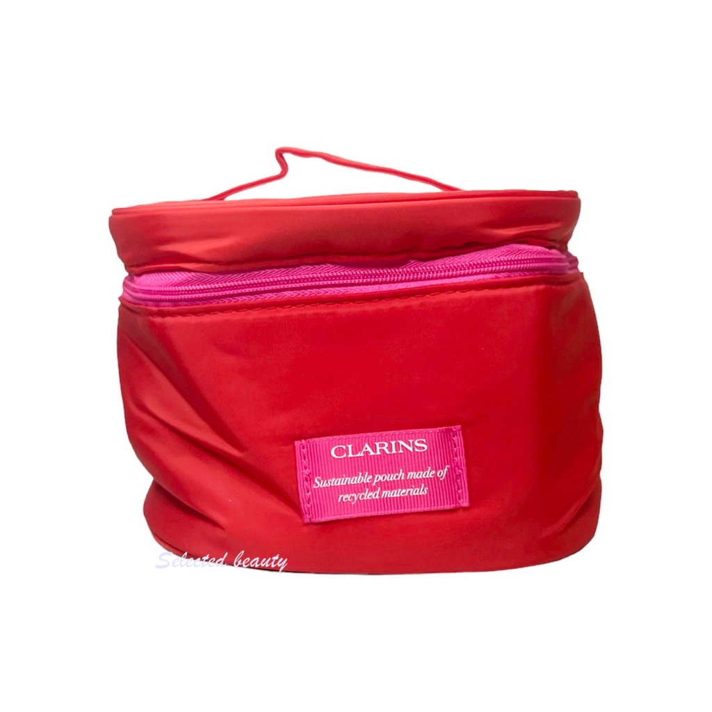 กระเป๋า Clarins sustainable pouch made of reycled materials ทรงกลม สี ...