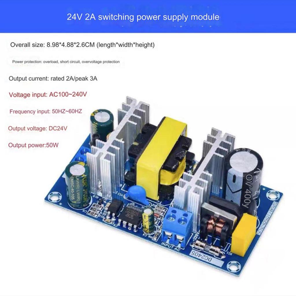220v AC to DC 24v Power supply module โมดูลแปลงไฟ กระแสสลับ กระแสตรง 6 ...