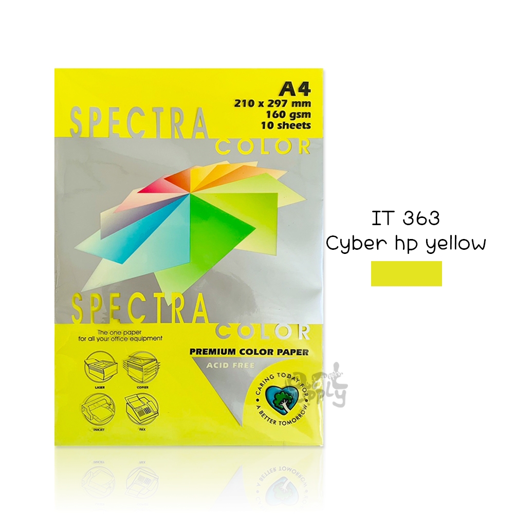 กระดาษสี 2 หน้า Spectra Color Paper A4 160g แพ็ค 10 แผ่น | Shopee Thailand