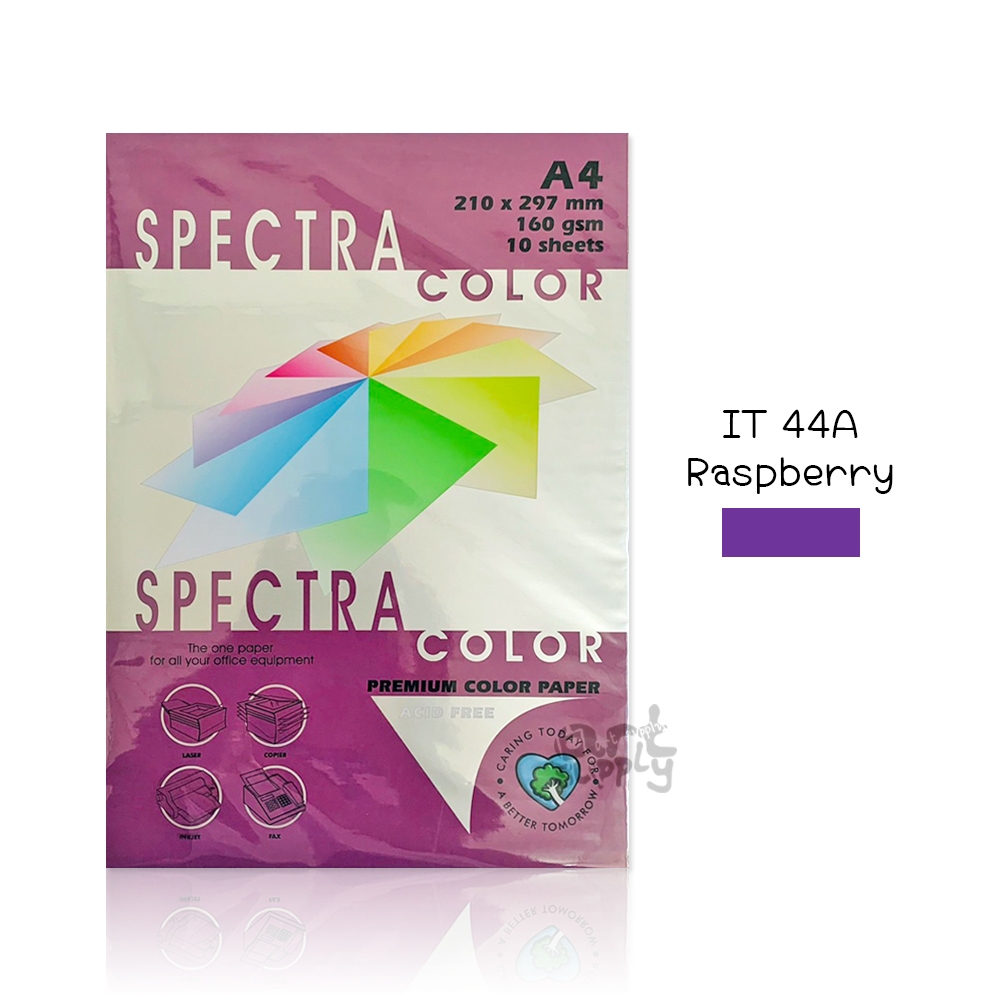 กระดาษสี 2 หน้า Spectra Color Paper A4 160g แพ็ค 10 แผ่น | Shopee Thailand