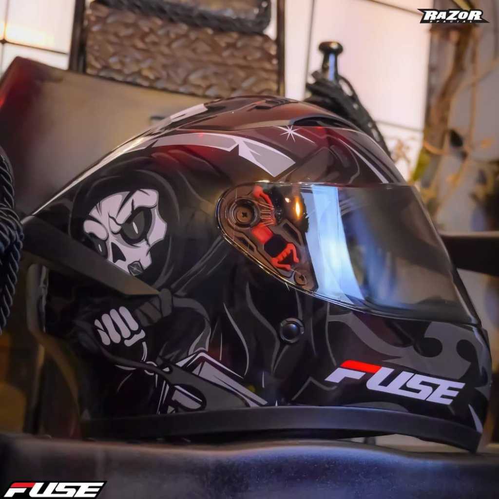 หมวกกันน็อค Fuse Razor Reaper Matte Red | Shopee Thailand