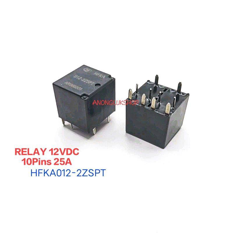 1ตัว👉👉รีเลย์ 10ขา RELAY 12VDC 25A HFKA012 HFKA-012-2ZSPT รีเลย์ 2Coil ใช้ในบอร์ดรถ | Shopee Thailand