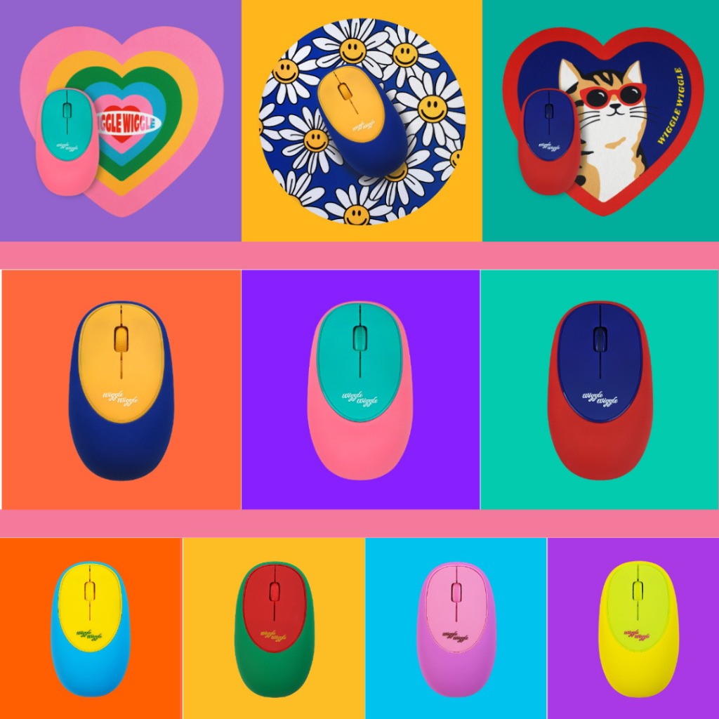 [พร้อมส่ง] 🇰🇷 Wiggle Wiggle เมาส์ไร้สาย และ แผ่นรองเมาส์ Soft Wireless ...