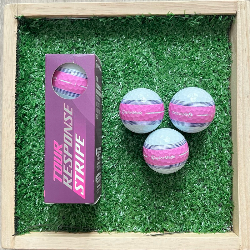 (ส่งไวที่สุดในช๊อปปี้)⛳️ลูกกอล์ฟ Taylormade Tour Response Pink Stripe ...
