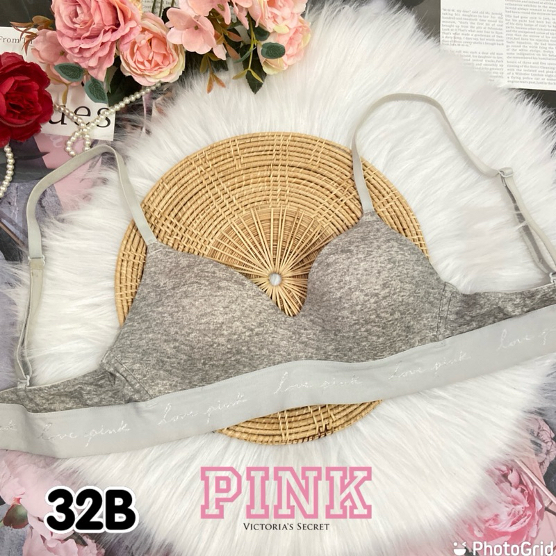 PINK Victoria’s secret 32A 32B ใหม่มาก ฟองบาง ป้ายตัด | Shopee Thailand