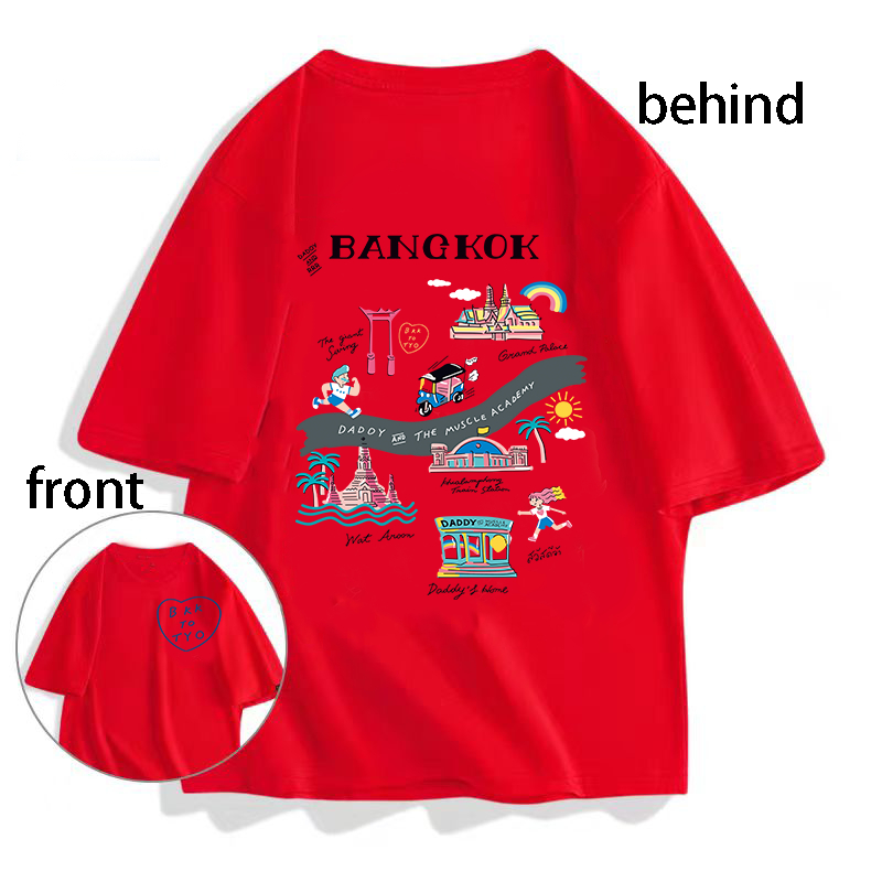 （จัดส่งตลอด 24 ชั่วโมง）BOOM SHOP เสื้อยืดแขนสั้น ผ้าฝ้ายแท้ พิมพ์ลาย ...