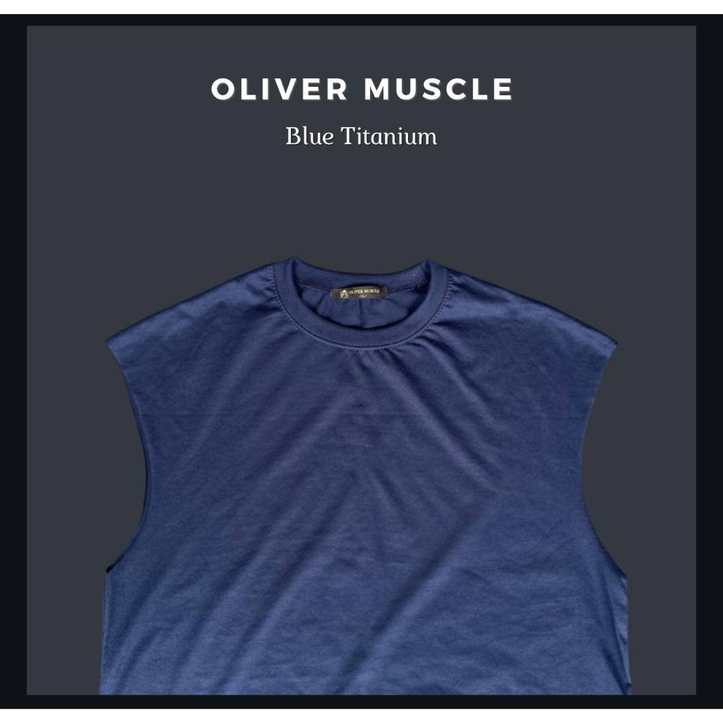 OLIVER MUSCLE เสื้อยืดแขนกุดทรงเกาหลี สีพื้น ผ้านุ่ม ใส่สบายไม่ร้อน ...