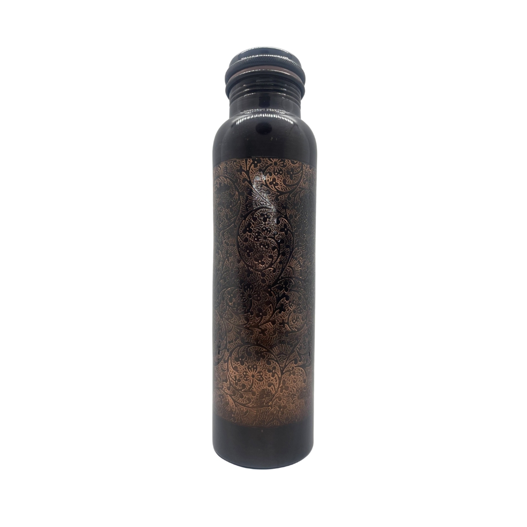NATURAL EFE | ANTIQUE ENGRAVED COPPER WATER BOTTLE | ขวดน้ำทองแดง ลาย ...