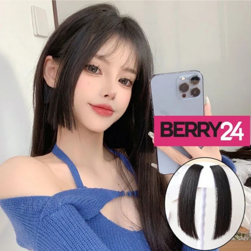 HSH06 วิกผมหน้าม้าแบบคลิปหนีบหน้าผาก ความยาวประมาณคาง ชุดละ2ข้างข้าง ดูเป็นธรรมชาติ พร้อมส่งใน ...