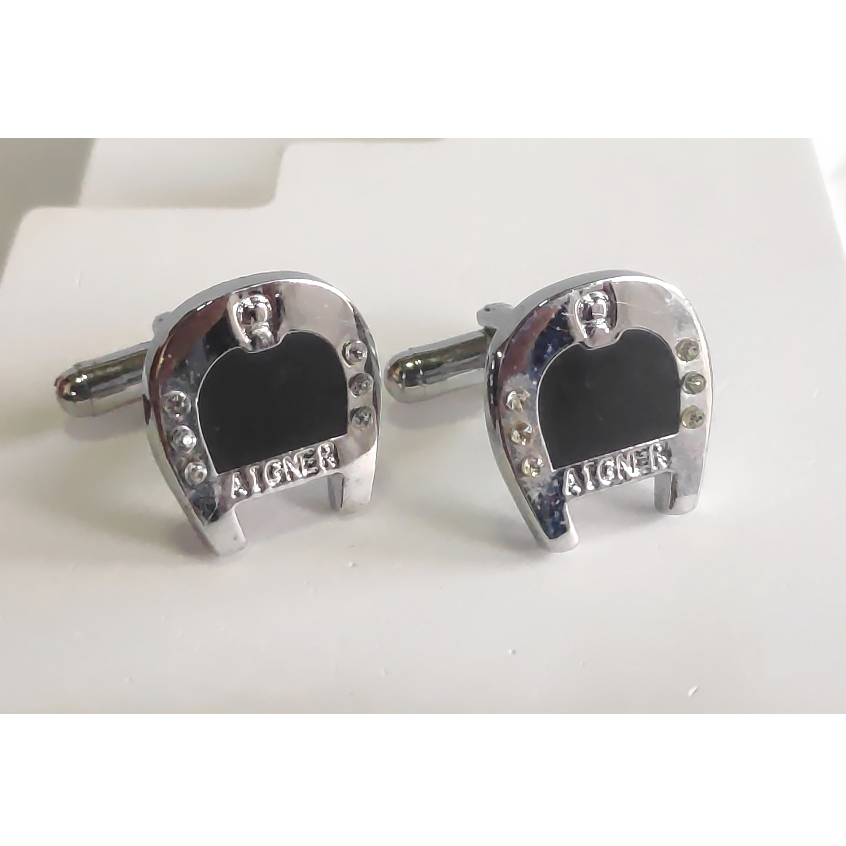 Cufflinks(คัฟลิงค์) AIGNER Stainless Steel กระดุมข้อมือของขวัญผู้ชาย ...