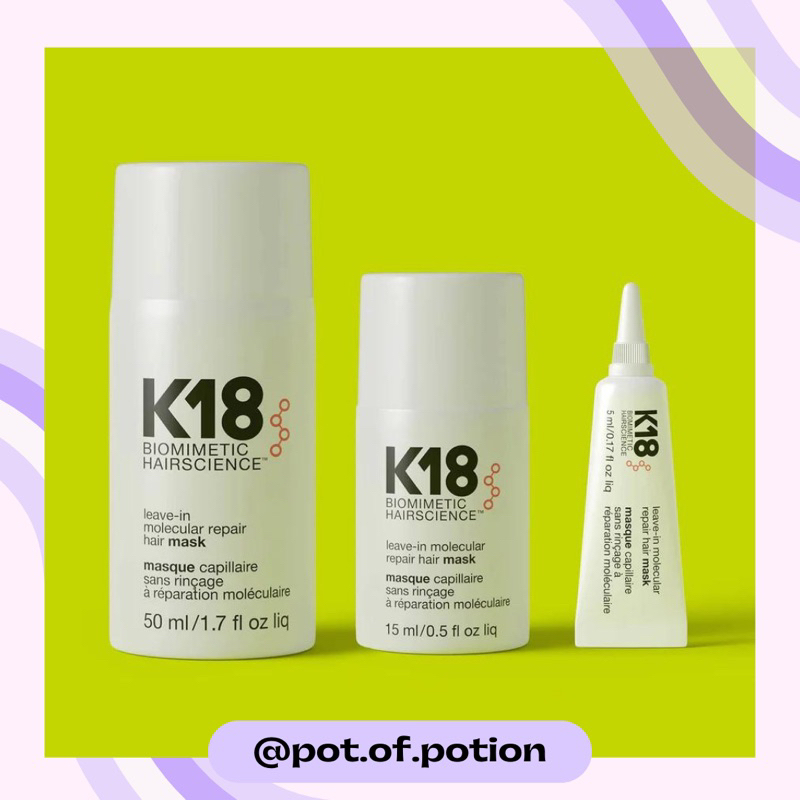 พร้อมส่ง K18 Biomimetic Hairscience — Leave-In Molecular Repair Hair Mask | Shopee Thailand
