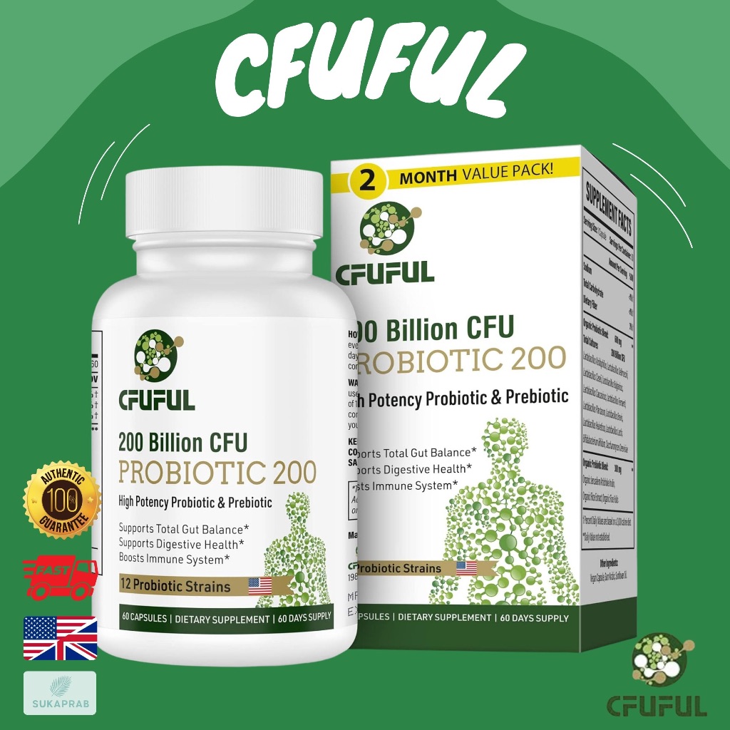 พร้อมส่ง CFUFUL Probiotics for Women and Men 200 Billion CFU 12 Strains ...