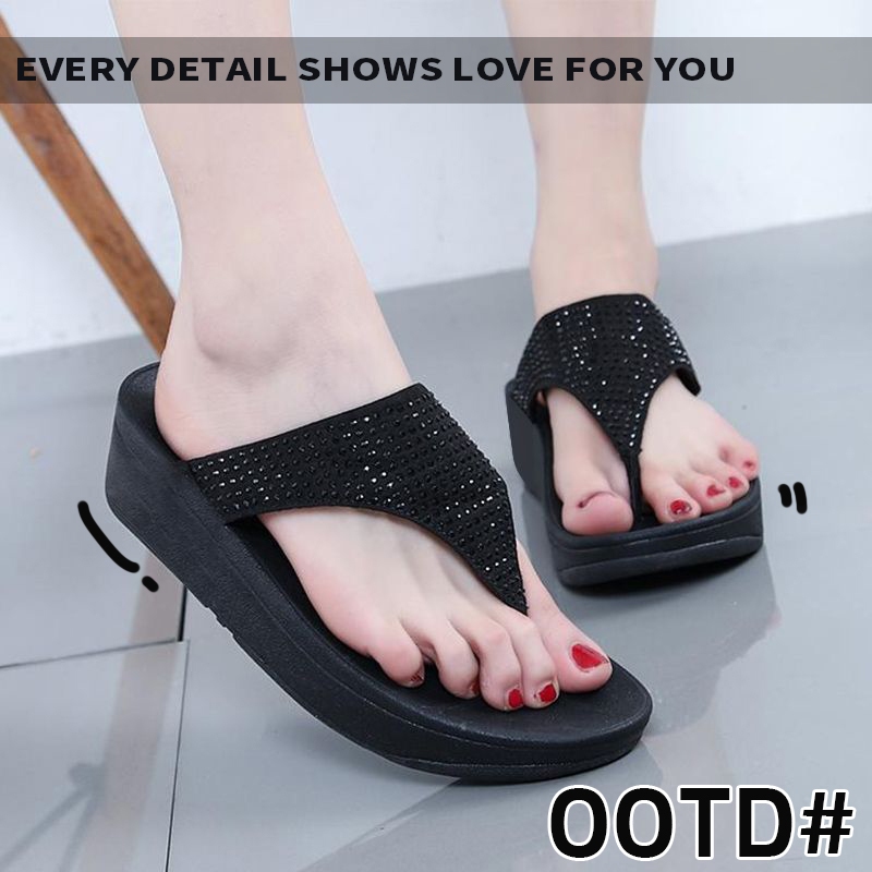 Sukky สินค้าใหม่จัดส่งรวดเร็วทันใจ รองเท้าผู้หญิงแฟชั่น เสริมส้นพื้น ...