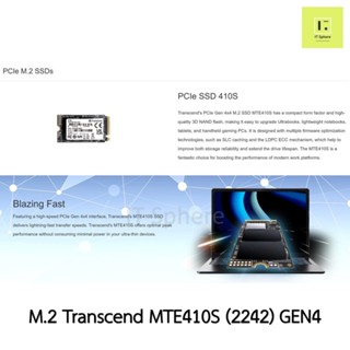 [2242] GEN4 SSD M.2 Transcend MTE410S 1TB 2TB 256GB 512GB รุ่น 410S NVMe m2 TS1TMTE410S 2242 ...