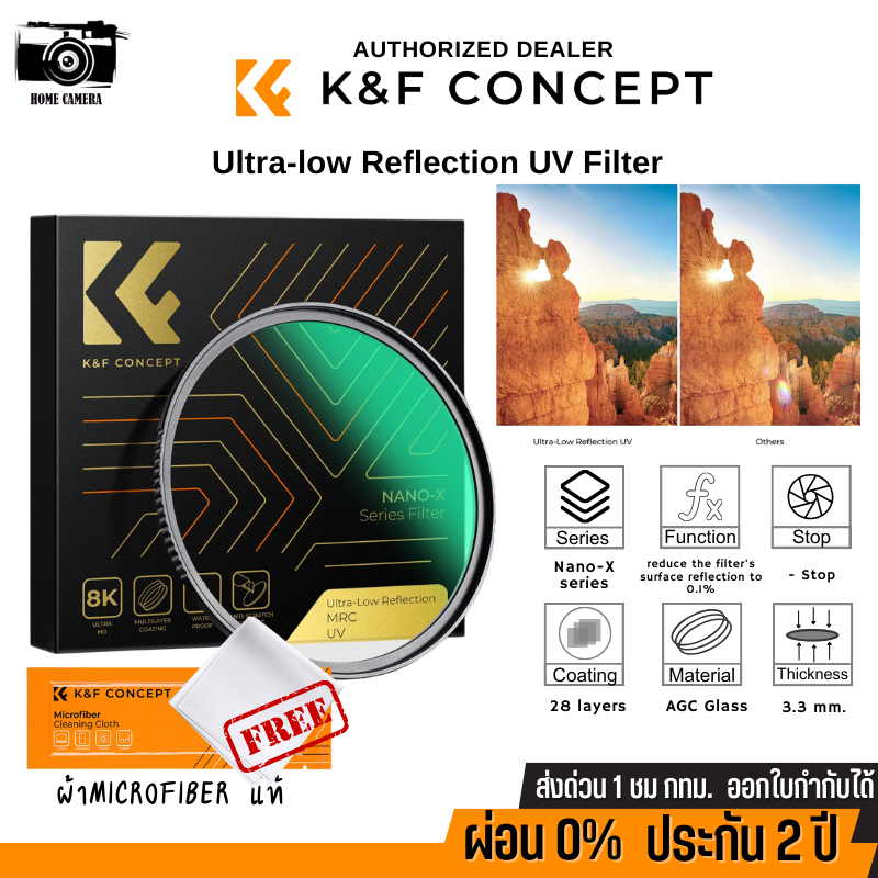 K&F Nano-X Ultra-low reflection UV filter, anti-reflection | Shopee Thailand