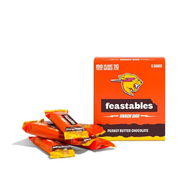 Feastables MrBeast Chocolate Bar - 2.1 oz/60 g แพ็คด้วยอุปกรณ์ป้องกันความเย็นและแพ็คน้ำแข็ง ...