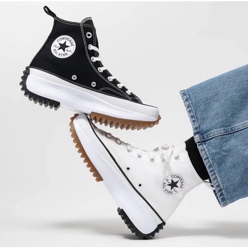 🇰🇷Converse Run Star Hike Hi Black White Gum/Motion Ox Foundational ...