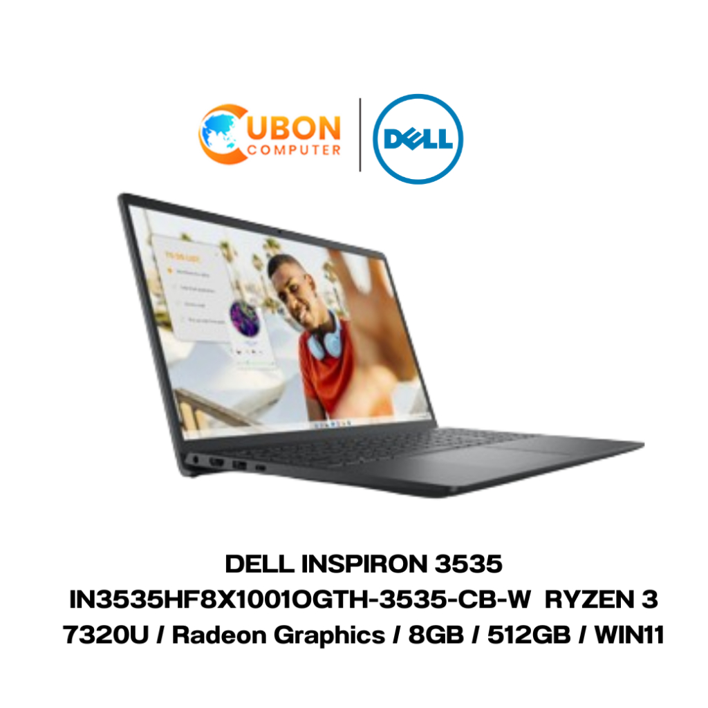 DELL INSPIRON 3535 IN3535HF8X1001OGTH NOTEBOOK (โน๊ตบุ๊ค) RYZEN 3 7320U ...