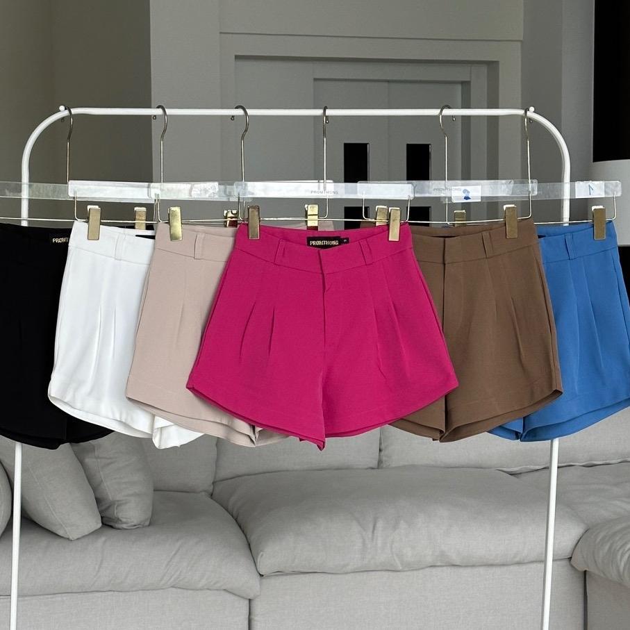 กางเกงขาสั้นบาร์บี้สีพื้น[ PROMTHONG ] | Shopee Thailand