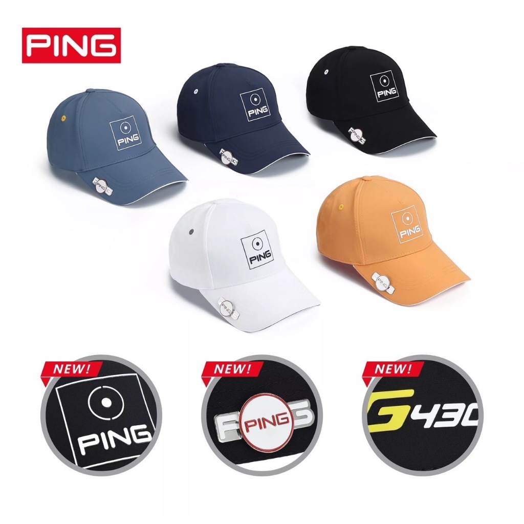 หมวกกอล์ฟ Ping 2024 golf cap G430 with Golf Ball Marker | Shopee Thailand