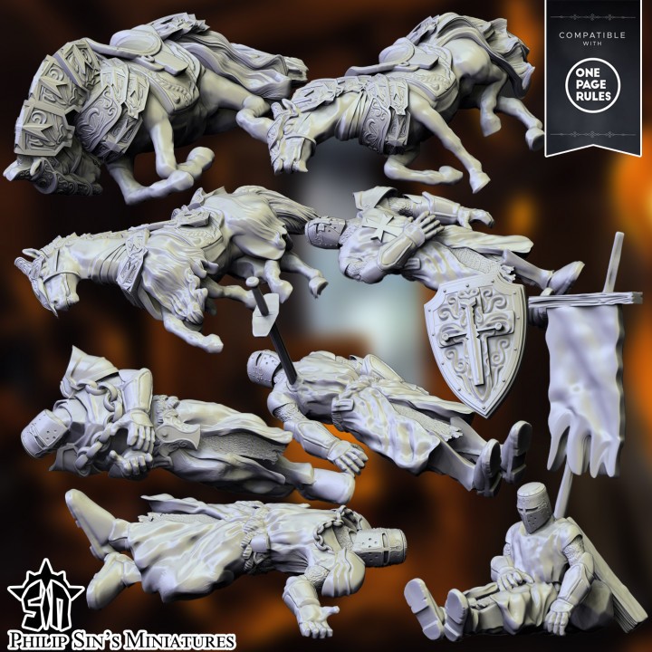 โมเดลซากอัสวิน ยุคกลางจัดส่งได้ใน1-3วันMedieval Fallen Knights Set for ...