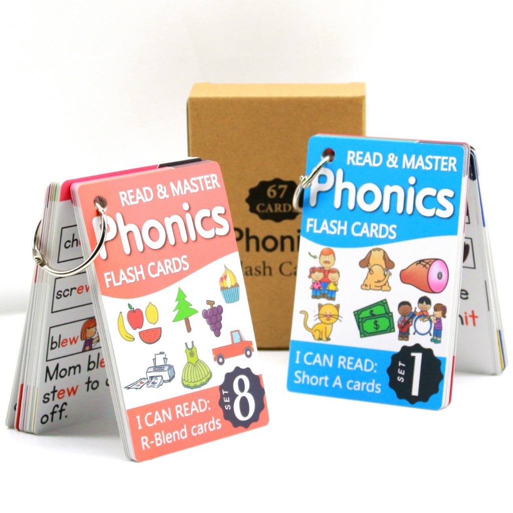 ชุดฝึกอ่านภาษาอังกฤษ Phonics Flash Card Set Level 1-15 | Shopee Thailand