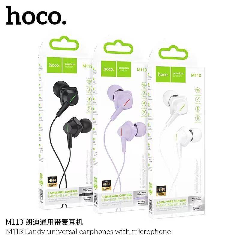 Hoco M113/ M113 Type-C หูฟังสำหรับ 3.5 / Type-C รุ่นใหม่ สีสวยเสืยงดี ...