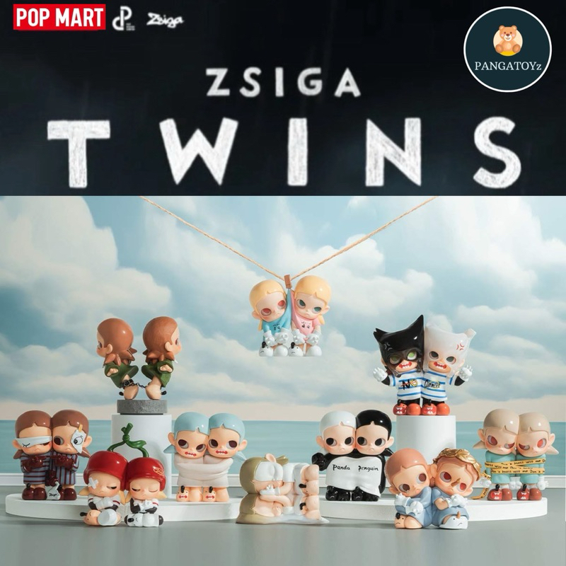🧸 [พร้อมส่ง.. แบบสุ่ม] กล่องสุ่ม POPMART • Zsiga Twins Series 👧🏻🩶👧🏼 | Shopee Thailand