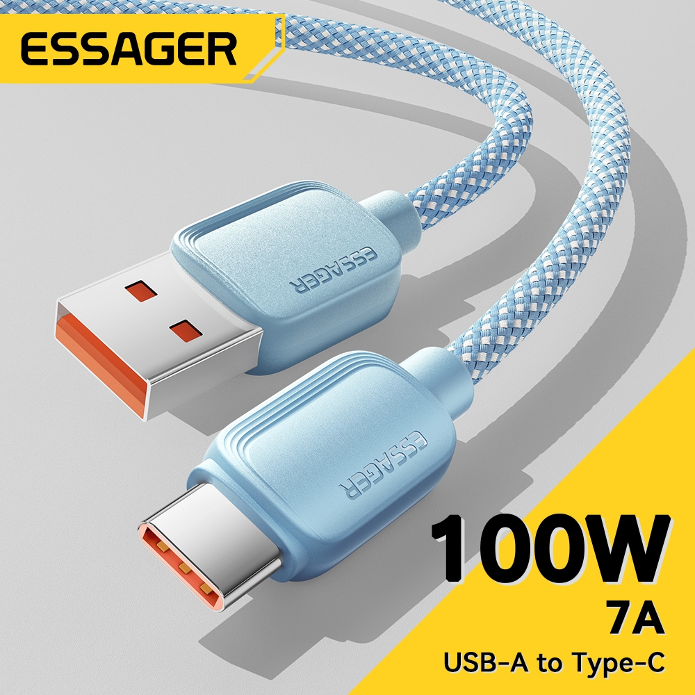 Essager 7A USBA Type C สายเคเบิ้ล100W สายชาร์จความไวสูงสายชาร์จสำหรับ สมาร์โฟน Xiaomi สายชาร์จ ...