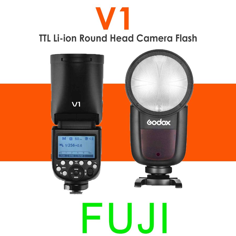 Godox V1 แฟลช Speedlight TTL (Li-ion Round) สำหรับกล้อง Canon,Sony,Fuji ...