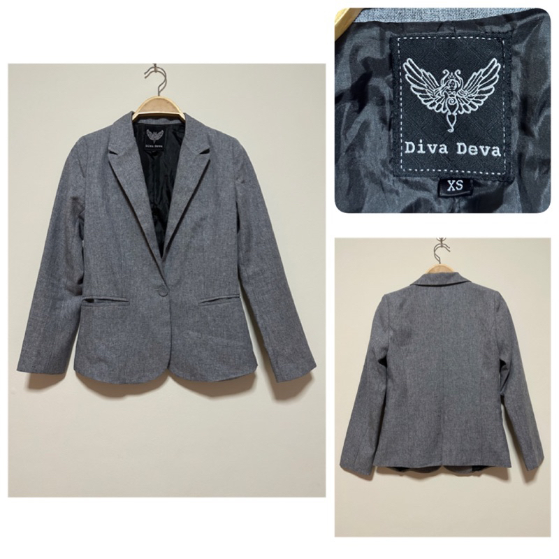 ส่งต่อ เบลเซอร์ Diva deva size xs สีเทา (shop 1,xxx฿) | Shopee Thailand
