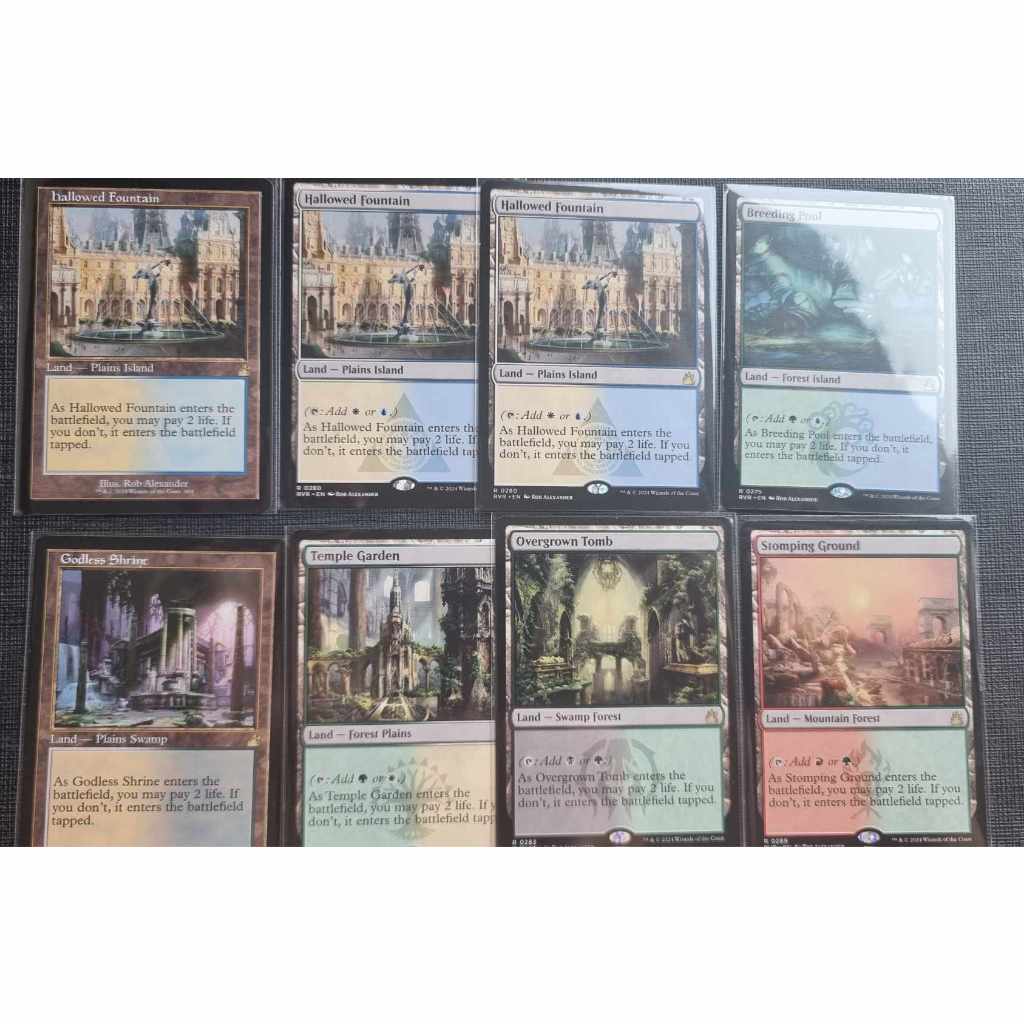 Shock land จากรุ่น Ravnica Remastered เลือกแบบ Overgrown Tomb, Godless ...