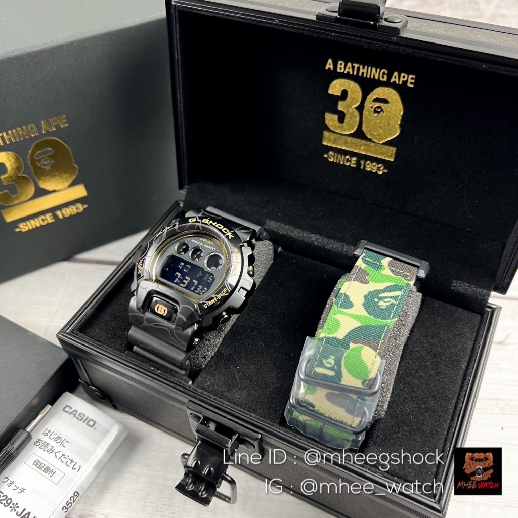 G-SHOCK Metal Face Limited BAPE X GM-6900 30th Anniversary Japan SET ...