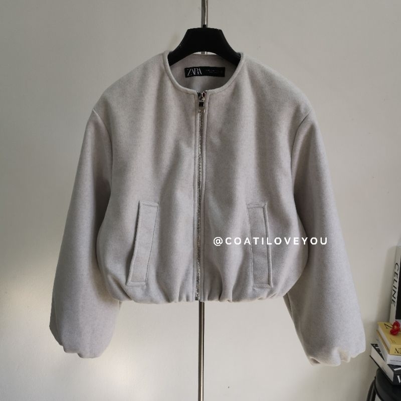 ZARA SOFT BOMBER JACKET | Shopee Thailand