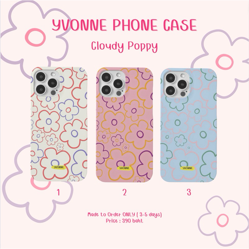 Cloudy poppy phone case by Yvonne | Shopee Thailand
