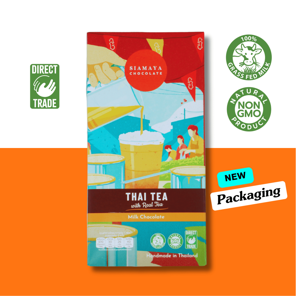 Milk Chocolate with Thai Tea 75g. / ช็อกโกเเลตนมรสชาไทย 75กรัม Siamaya ...