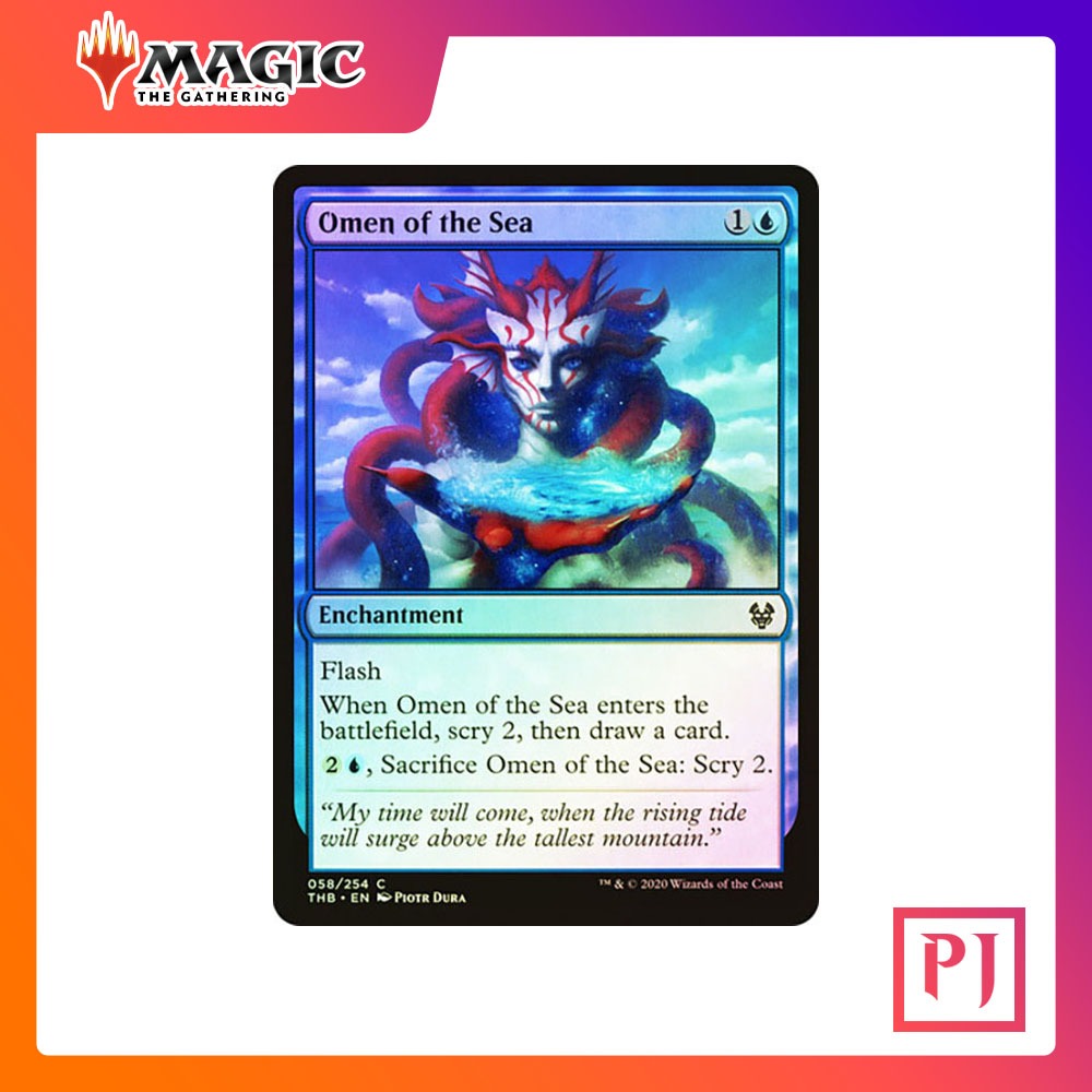 [MTG] Omen of the Sea [THB] [BLUE] [COMMON] [FOIL] [ENG] (การ์ดเมจิค ...