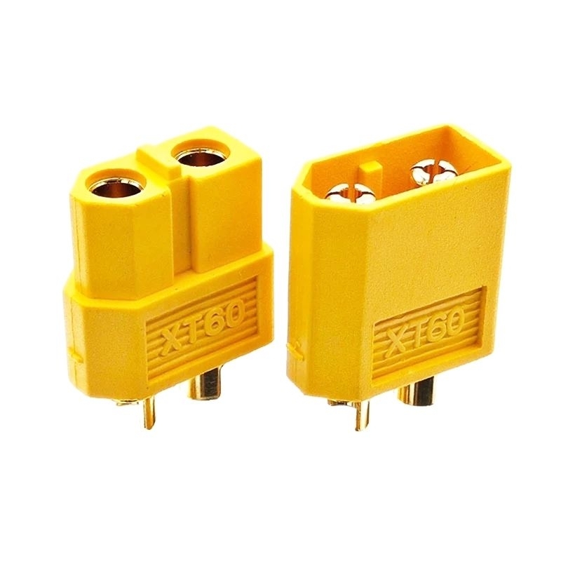ปลั๊กต่อไฟ , ขั้วต่อไฟ DC XT60 Connector ทนกระแสไฟสูง 60 A วัสดุฉนวน PA66 สำหรับงานแบตเตอรี่ ...