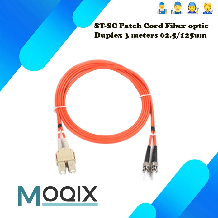สายไฟเบอร์ออฟติกเข้าหัวสำเร็จรูป ST-SC Patch cord Fiber Multimode 62.5 ...