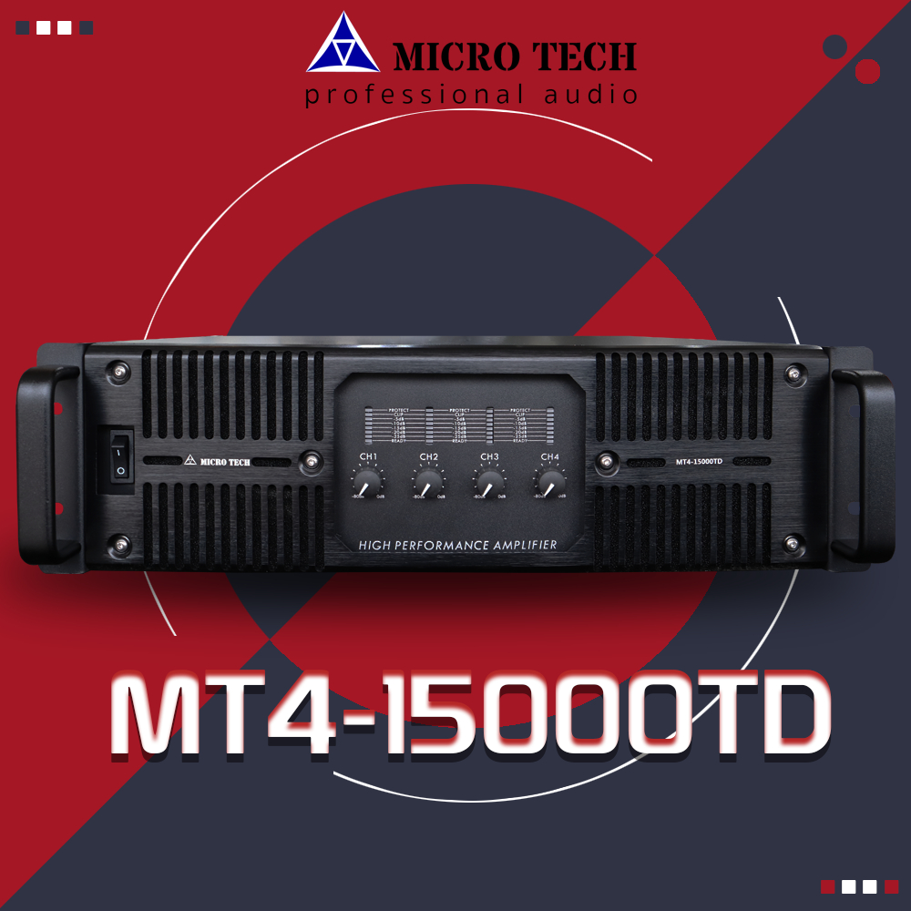 MICROTECH MT4-15000TD poweramp 4CH 3U เพาเวอร์แอมป์ 4 ช่อง คลาส TD กำลังขยาย 1500 วัตต์ | Shopee ...