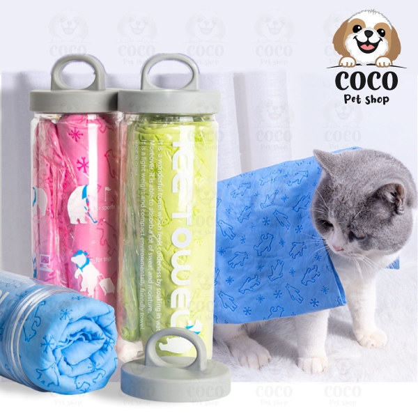cocopet_shop🌈 ผ้าชามัวร์เช็ดตัวหมาและแมว ผ้าขนหนูสำหรับเช็ดตัวสัตว์ ...