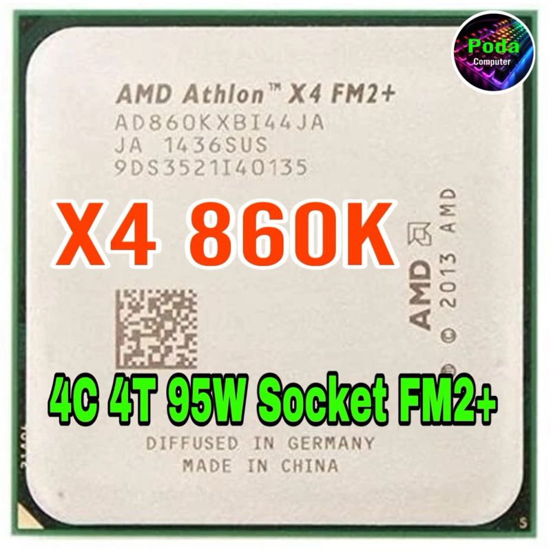 ซีพียู CPU AMD Athlon X4 860K 3.7 GHz 4คอ4เทรด Socket FM2+ ฟรีซิลิโคน1ซอง | Shopee Thailand