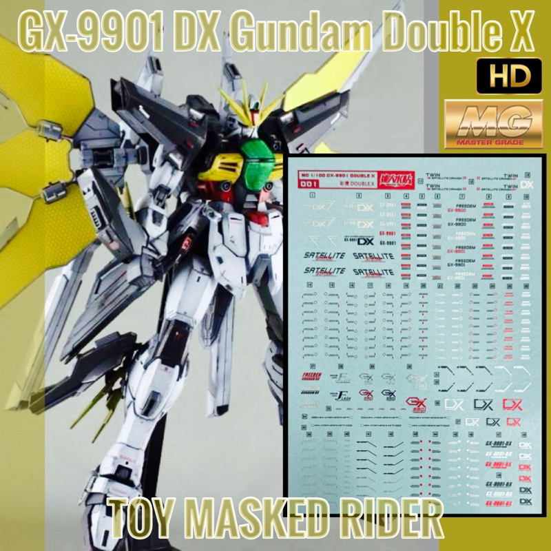 ดีคอลน้ำ DL HD DECAL MG 1/100 GX-9901 DX Gundam Double X HD แบบลายเงา | Shopee Thailand