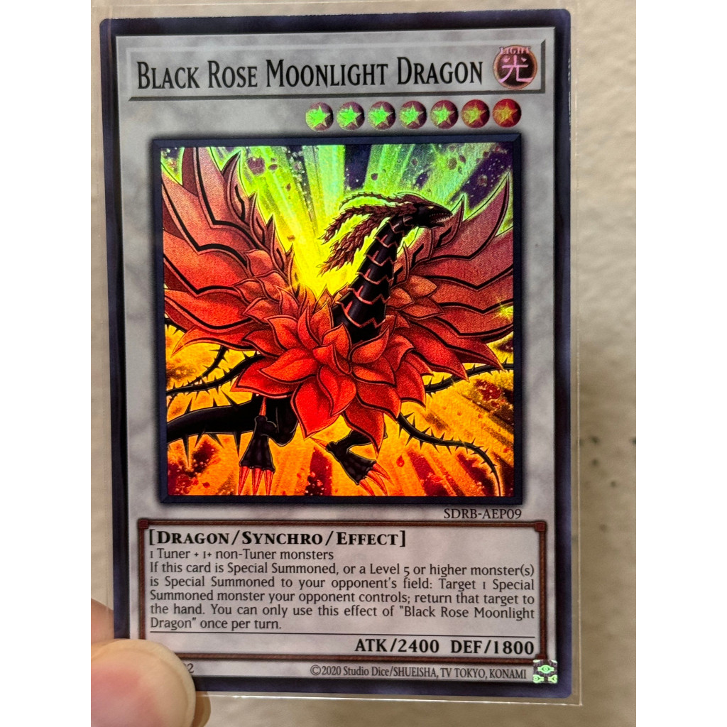 Yugioh SDRB-AEP09 Black Rose Moonlight Dragon (SR) OCG Asia ENG การ์ดยูกิแท้ถูกลิขสิทธิ์ ...