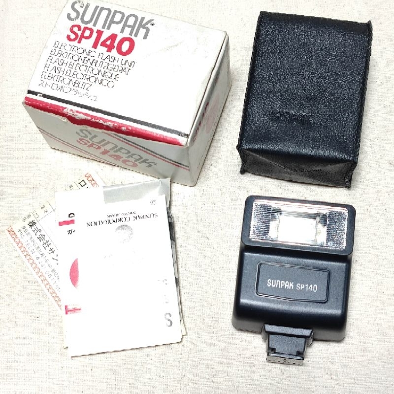 แฟลช ยี่ห้อ SUNPAK Sp140 Shoe Mount Flash w/ For Old Vintage SLR Camera ...