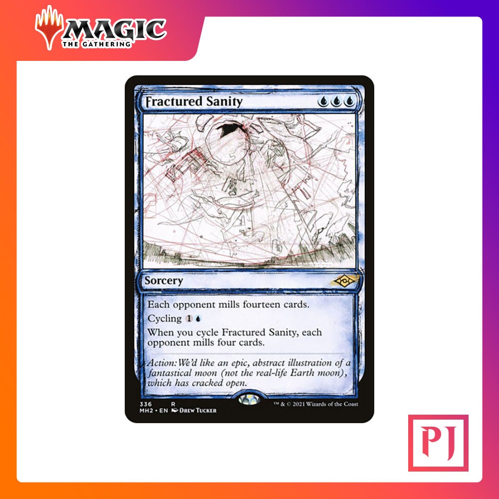[MTG] Fractured Sanity (Showcase) [MH2] [BLUE] [RARE] [NORMAL] [ENG] (การ์ดเมจิค / Magic the ...