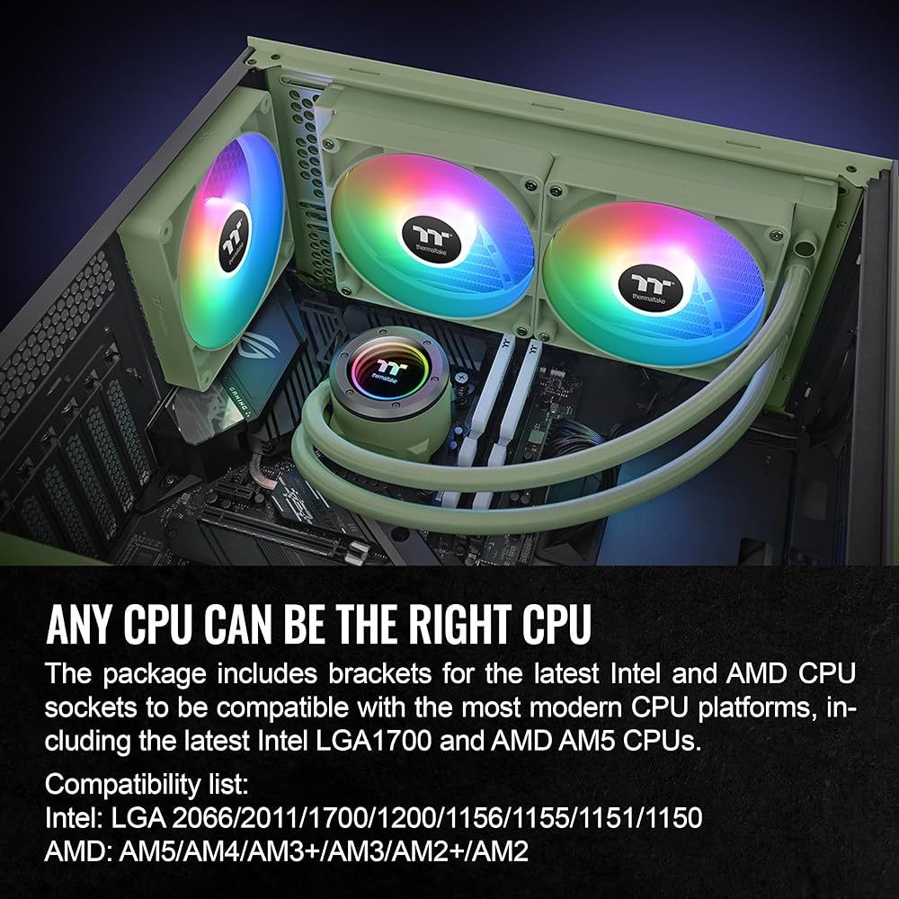 TH280 V2 ARGB Sync CPU Liquid Cooler Matcha Green Edition/All-In-One ...