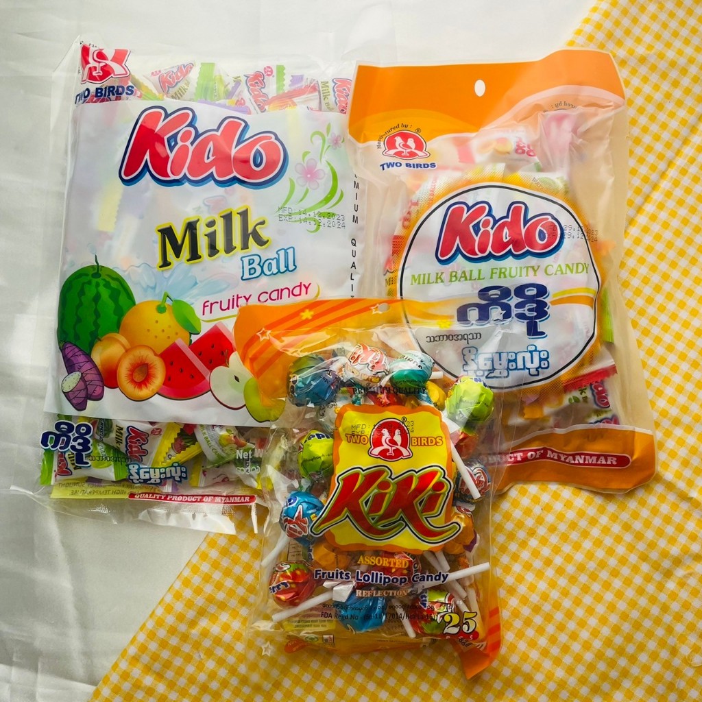 Kido Ball Fruity Candy , Kiki Fruits Lollipop ลูกอมรสผลไม้ และ อมยิ้ม ...