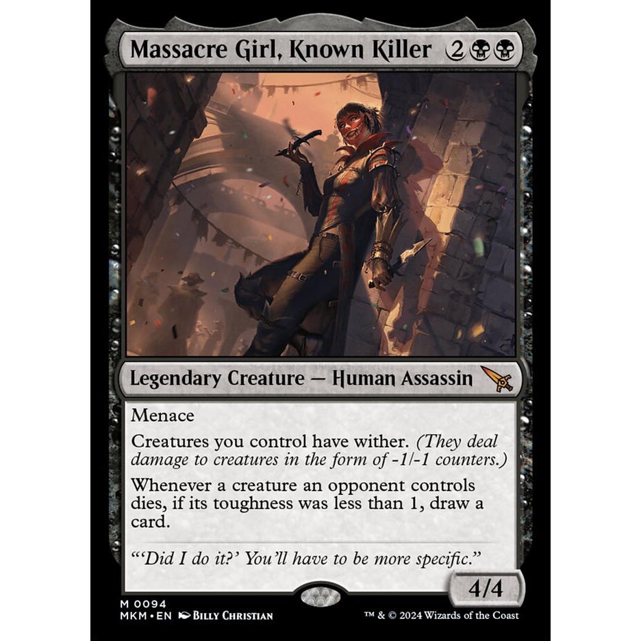 Massacre Girl, Known Killer การ์ด Magic The Gathering จากชุด Murders at ...